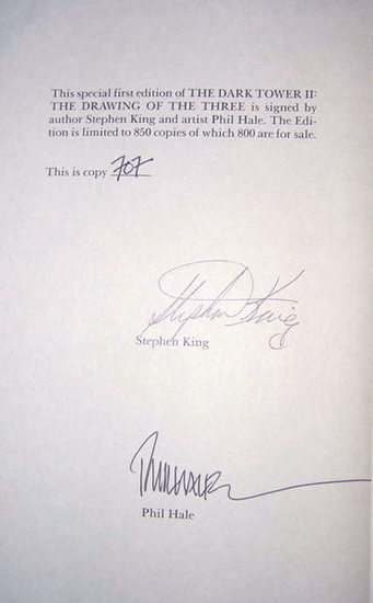 The Collector - info on rare Stephen King books